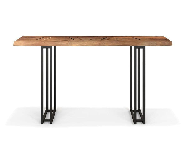 console table as dining table